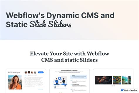 Slick Sliders Webflow
