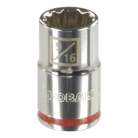 Kobalt Standard Sae 1 2 In Drive 12 Point 9 16 In Shallow Socket In The Sockets And Socket Sets