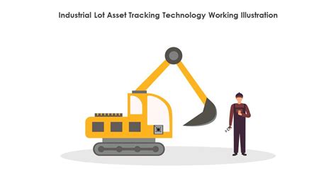 Industrial Lot Asset Tracking Technology Working Illustration Ppt Slide