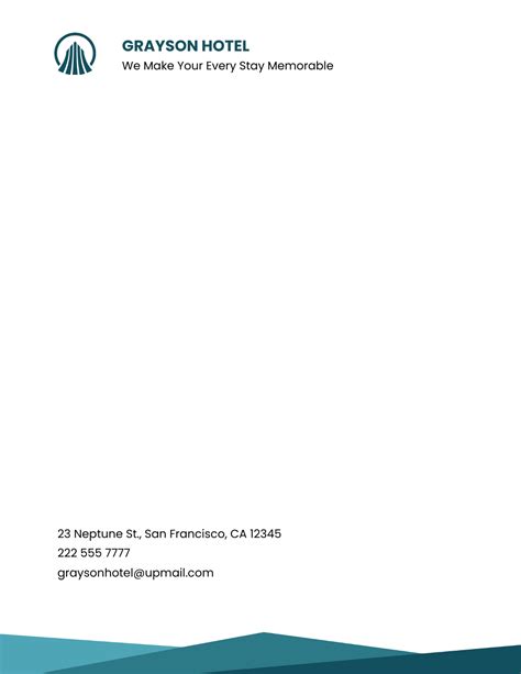 Free Modern Hotels Letterhead Edit Online And Download