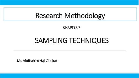The Research Methodology For Chapter Ch07pptx