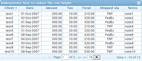 Jquery Setting Jqgrid Row Height Below 23px Stack Overflow
