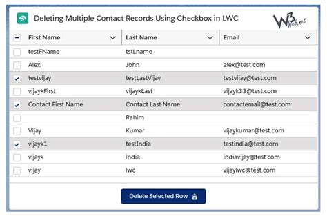Deleting Multiple Records Dynamically With Checkbox On Delete Button In Lightning Web Component