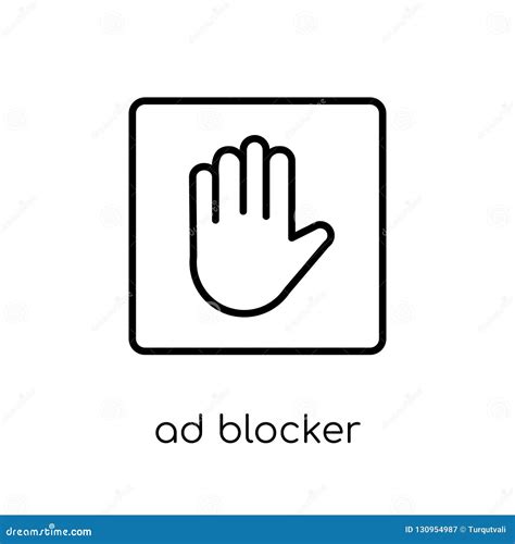 Ad Blocker Icon Trendy Ad Blocker Logo Concept On White Background