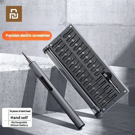 Youpin 전기 스크루 드라이버 세트 54 스크루 드라이버 헤드 범용 전기 소형 다기능 가정용 정밀 유지 보수 도구