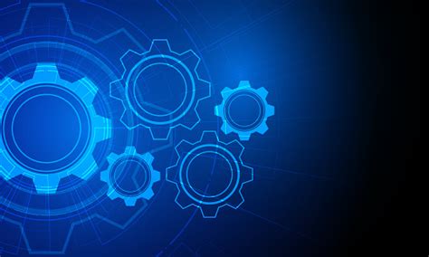 디지털 기술 및 엔지니어링 디지털 통신 개념 하이테크 미래 기술 배경 벡터 일러스트레이션 감지기에 대한 스톡 벡터 아트 및 기타