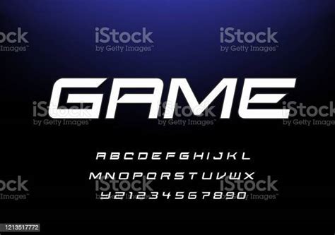 스포츠 현대 미래 알파벳 글꼴입니다 기술 디지털 영화 로고 디자인에 대한 타이포그래피 도시 스타일의 글꼴 벡터 일러스트레이션 0명에 대한 스톡 벡터 아트 및 기타 이미지