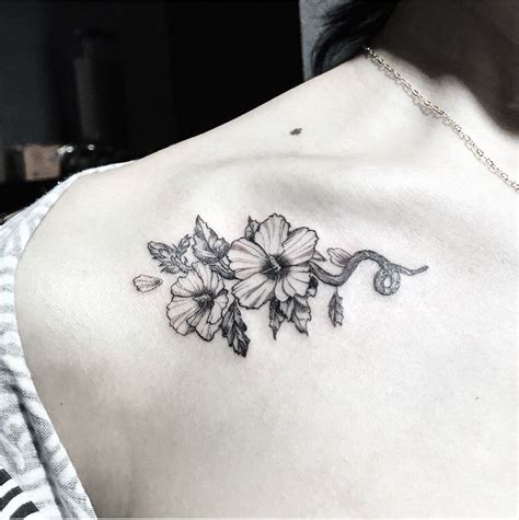 Rose Of Sharon Flower Tattoo