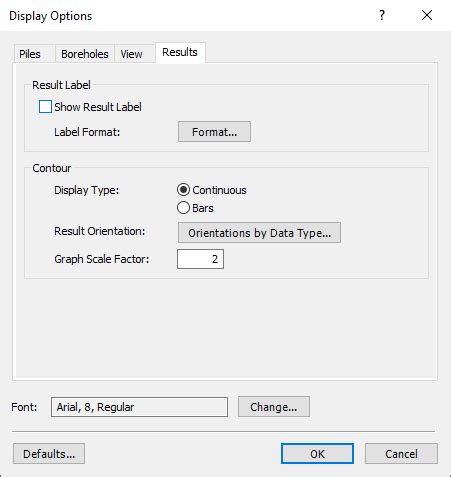 RSPile Documentation Display Options
