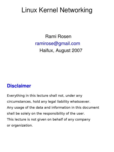 linux kernel networking walkthrough pdf ip address internet protocols