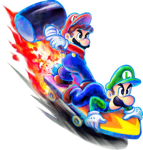 File Mario Bros Attack Artwork4 Mario And Luigi Dream Team Png Super