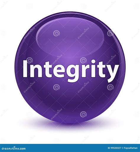 Integrity Glassy Purple Round Button Stock Illustration Illustration