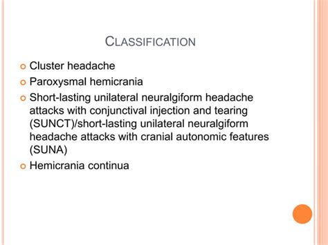 Trigeminal Autonomic Cephalalgias Pptx