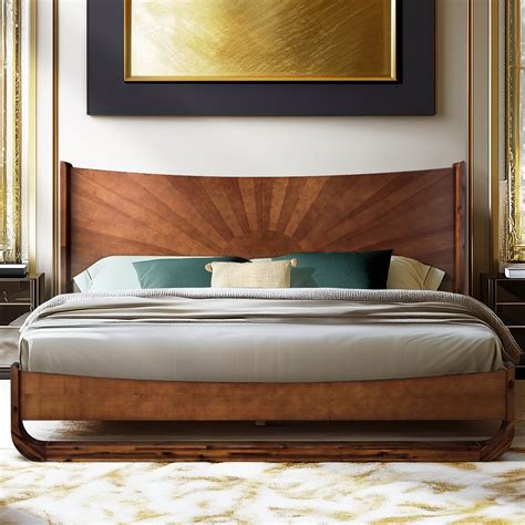 Loon Peak Sunset Solid Wood Bed Frame Solid Wood Bed Frame With