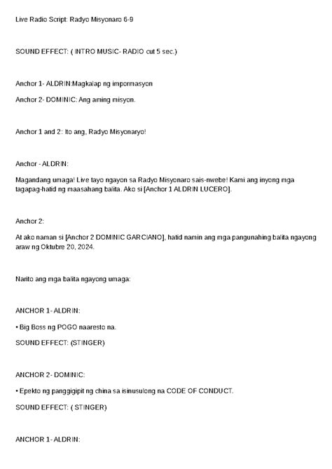 Live Radio Script Radyo Misyonaro 6 9 20241021 071025 0000 Live Radio Script Radyo Misyonaro