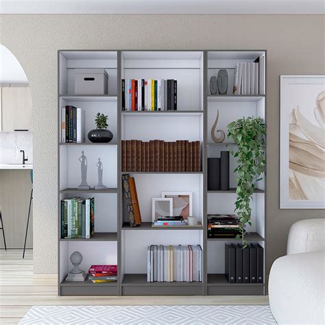 Latitude Run® Davie 3 Piece Bookcase Set 60 Wide With 14 Shelves