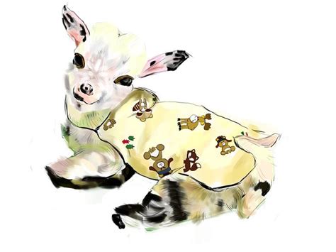 Маленький козленок в стиле Графика Декоративный Живопись на