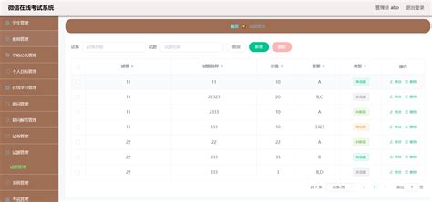 微信小程序在线考试系统后台管理系统前后分离vue Csdn博客