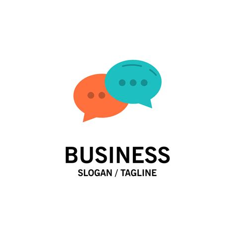 Chat Chatting Conversation Dialogue Business Logo Template Flat Color 18033786 Vector Art At