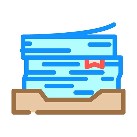 Document Stack List Color Icon Vector Illustration Vector Art At Vecteezy