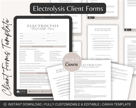 Electrolysis Consultation And Consent Formeditable Electrolysis Form