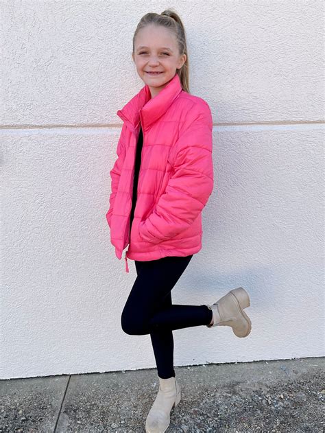 Puffer Jacket Pink Tween Sizing Lavender Lemon Clothing Company