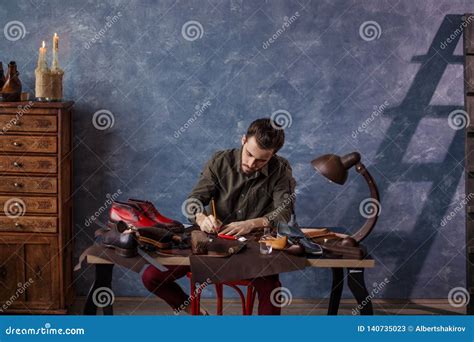 Engineering Design Young Male Designing Shoes Stock Image Image Of