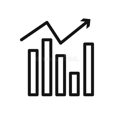 Graph Chart Icon Black Line Art Vector Stock Vector Illustration Of Rise Chart