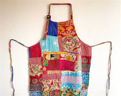 Patchwork Apron Warm Daisy Etsy
