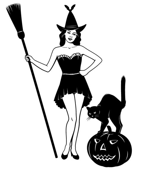 Witches Clipart Black And White