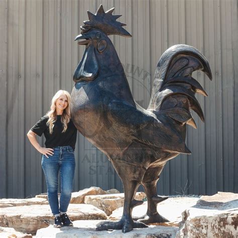 Giant Rooster Aluminum Statue 85 Feet Tall Discount Aluminum