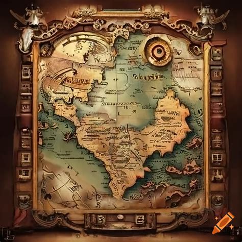 Steampunk World Map