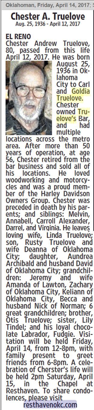Truelove Chester Andrew