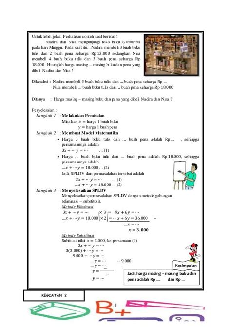 Contoh Soal Sistem Persamaan Linear 3 Variabel Pendidik Siswa