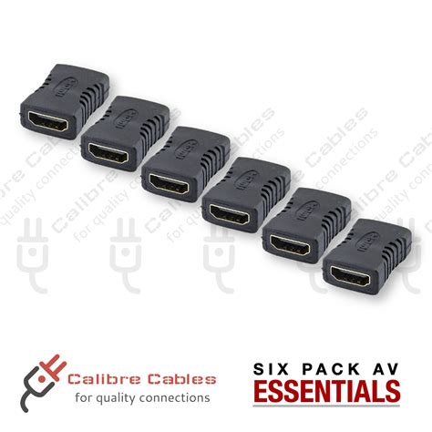 Calibre 6 Pack Hdmi Inline Female To Female Couplers Stagelogic Ltd