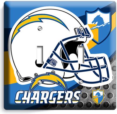 Los Angeles La Chargers Football Team 2 Gang Light Switch Wall Plates