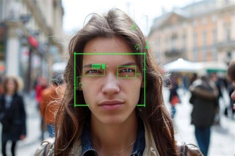 Eye Tracking Women Facial Recognition Premium Ai Generated Image