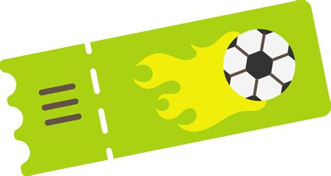 Fire Football Ticket Icon In Flat Style 24179968 Vector Art At Vecteezy