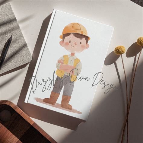 Engineer Boy Vector Illustration Etsy