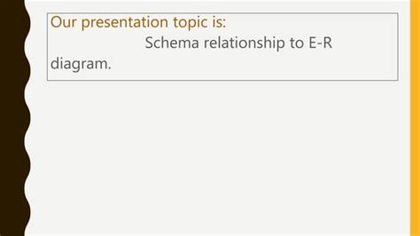 Schema Relationship To E R Diagram PPT