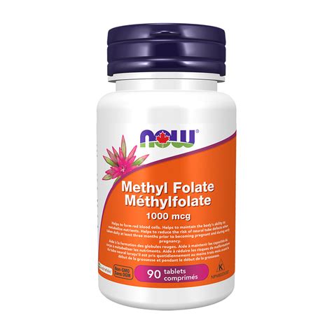 Now Methyl Folate 1000 Mcg Vitamin B9 Tablets