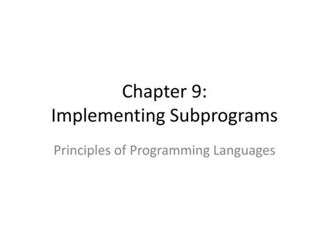09 Implementingsubprograms Pdf