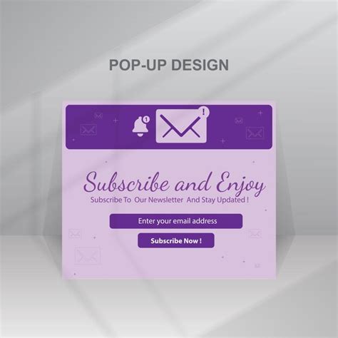 Premium Vector Modern Subscribe Popup Mailing Letters Website Page Vector