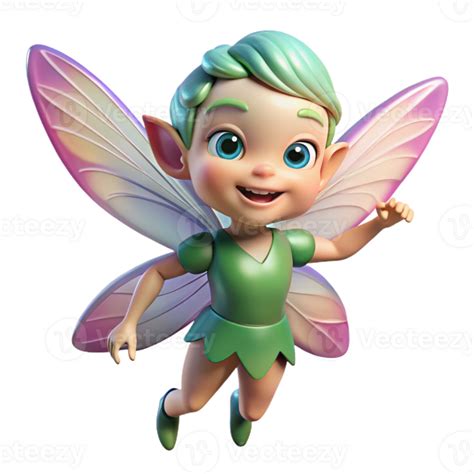 Serene Contemporary A Mischievous Pixie With Iridescent Wings And A Playful Grin Premium