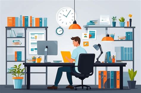 Premium Photo Office Worker Business Work Desk And Workplace Employee