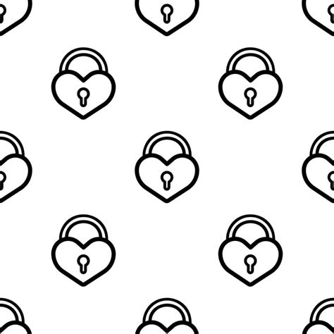 Heart Shaped Padlock Seamless Pattern Background 34203481 Vector Art At Vecteezy