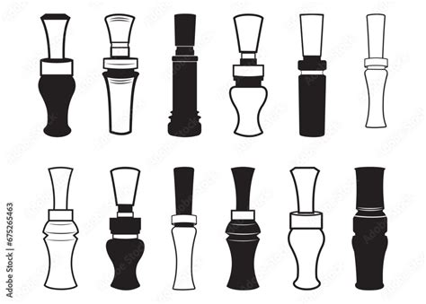 Duck Call Vector Bundle Duck Call Clipart Duck Call Silhouette Stock Vector Adobe Stock