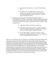 The Second Normal Form 1 Docx 1 The Second Normal Form And The Third Normal Form 2 Provide