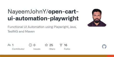 Github Nayeemjohnyopen Cart Ui Automation Playwright Functional Ui