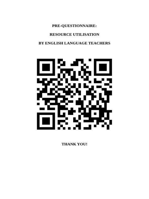 Pre Questionnaire Qr Code Pdf